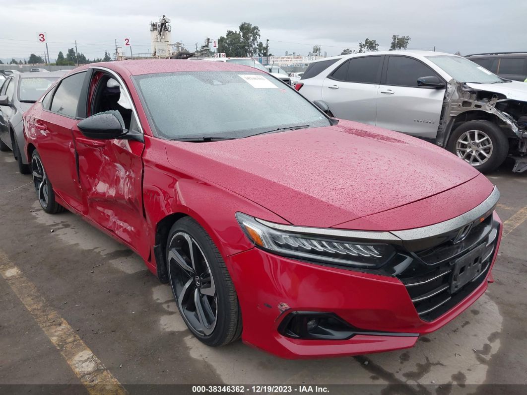 Price & History 2021 Honda Accord Sport 1.5l I-4 Di, Dohc, Vvt, Turbo, 192hp vin ...